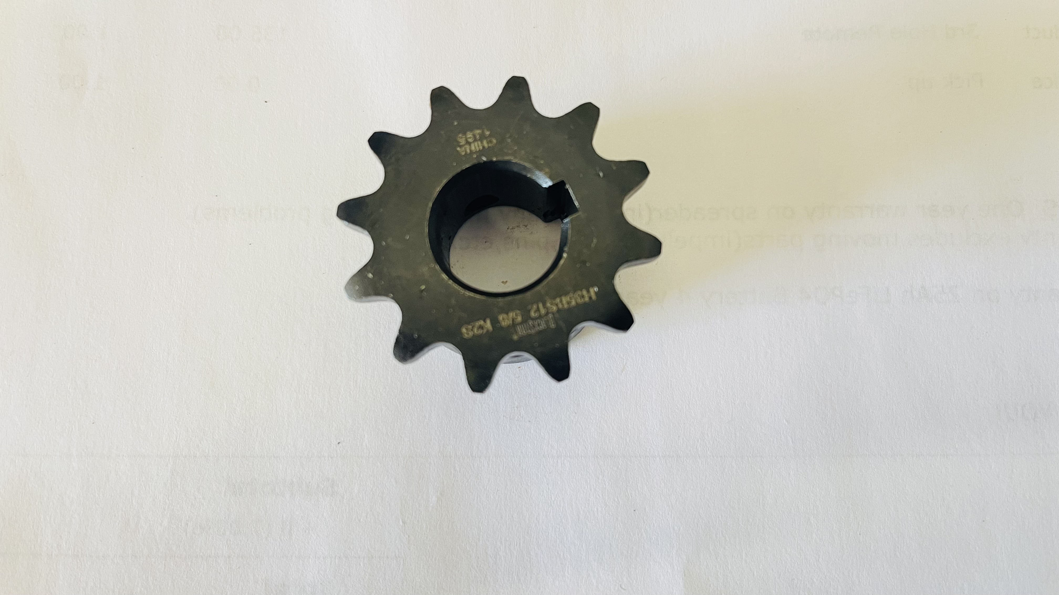 12 tooth sprocket (Electric/Hybrid Spreader)